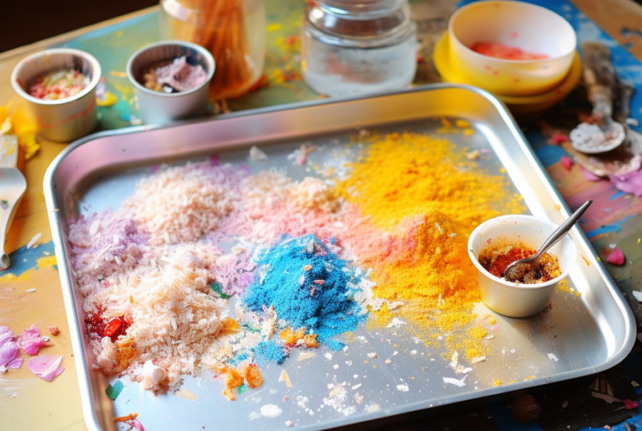 Tuff Tray Ideas - Burning Skies